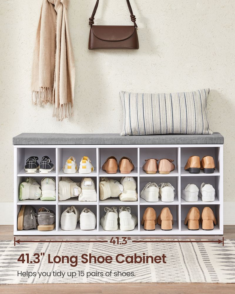VASAGLE Shoe Storage Bench SONGMICS HOME